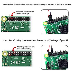 for Raspberry Pi Fan, 10Pcs for Raspberry Pi CPU Cooling Fan Heatsink Cooler Radiator Connector Separating One-to-Two Interface 3.3V 5V for Raspberry Pi4 Pi3 B+, Pi 3, Pi 2, Pi 1 B+