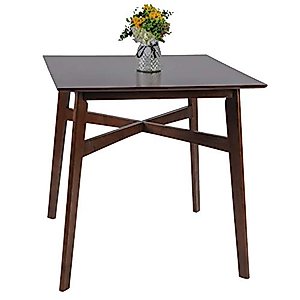 KARMAS PRODUCT Square 4-Person Wood Dining Table for Kitchen Modern Home Furniture Espresso (Table)