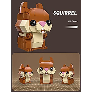 Apostrophe Games Dogs & Friends Building Block Sets - 6 Animals to Build, 661 Pieces - Corgi, Husky, Pug, Shiba Inu, Yorkshire Terrier, Squirrel