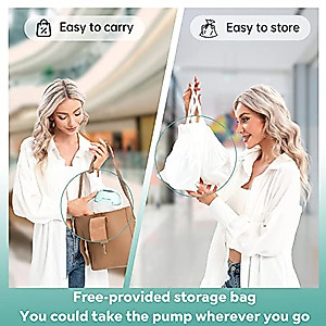 MomMed Double Wearable Breast Pump, Hands-Free Electric Breast Pump with 3 Mode 12 Levels, Leak-Proof Design & Low Noise, 27mm All-in-One Painless Breastfeeding Breast Pump, Extra 24mm Flange Inserts