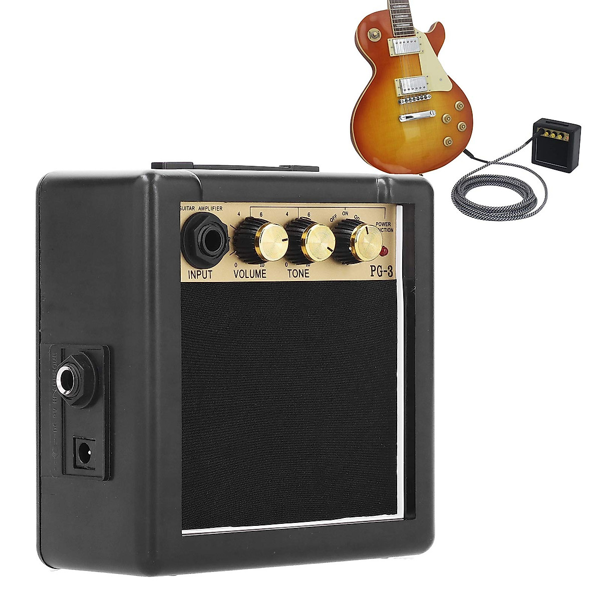 Guitar Amplifier, PG-3 3W Portable Mini Musical Instrument Accessories with Volume and Tone Control Function for Guitar Learners
