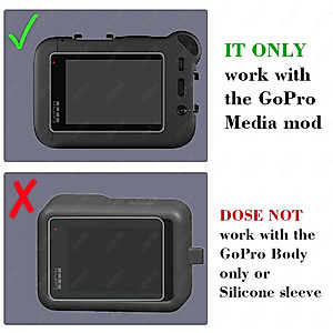 ULBTER Screen Protector for GoPro Hero 12/11 /10/9 Media Mod Gopro Hero12 Hero11 hero10 hero9 Black LCD + lens + Small Display [2+2+2Pack] 9H Hardness Tempered Glass Saver,Anti-Scrach Anti-Bubble