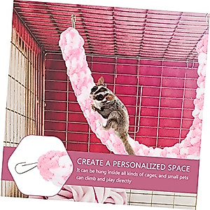 Balacoo Sugar Glider Climbing Rope Hamster Portable Rat Toy Hanging Guinea Pig Toy Hamster Climbing Toy Small Pet Climbing Rope Small Bird Swing Toy Bird Play chew The Bird Cotton Rope