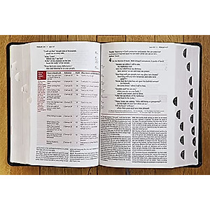 NIV, Life Application Study Bible, Third Edition, Large Print, Bonded Leather, Black, Red Letter, Thumb Indexed