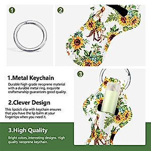 KPX 15Pcs Chapstick Holder Keychain, Lip Balm Holder Chapstick Keychain Holder Bulk for Lipstick Chapstick Tracker Safeguard (Style 2)