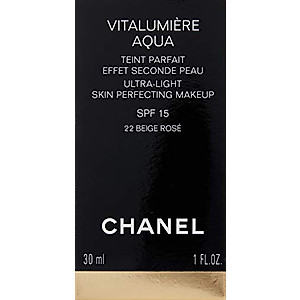 Chanel Vitalumiere Aqua Ultra-Light Skin Perfecting Makeup SPF 15-30 ml, 22 Beige Rose