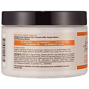 Carol’s Daughter Coco Creme Coil Enhancing Moisture Butter for Very Dry Hair, with Coconut Oil and Mango Butter, Paraben Free and Silicone Free Butter for Curly Hair, 12 oz