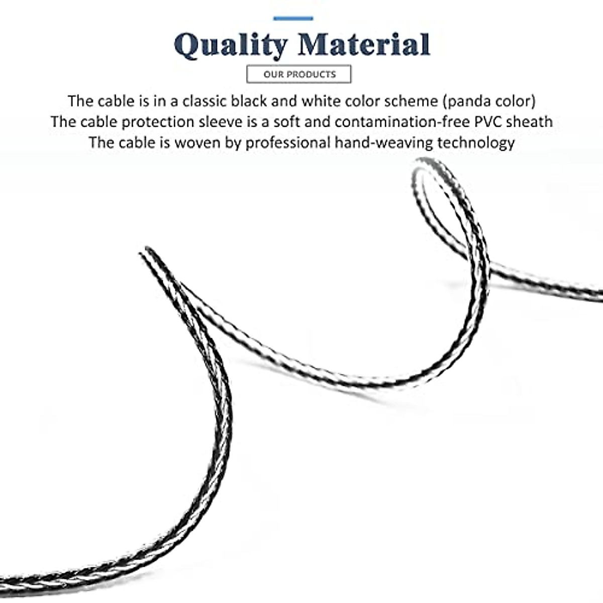 GUCraftsman 16 Strands 7N Single Crystal Copper/Silver Mixed Headphones Replacement Cables 4Pin XLR/2.5mm/4.4mm Balance for SENNHEISER HD800 HD800s HD820s HD820 Dharma D1000 (4.4mm Plug)