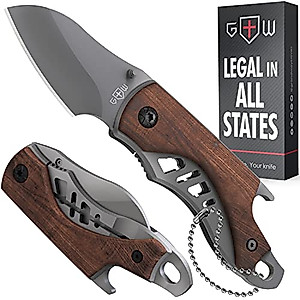 GOOD WORKER 5.7’’ Pocket Knife - Mini Folding Knives - Small Sharp Knife with Bottle Opener - Cool EDC Knives - Tiny Folding Knife - Foldable Knife - Stocking Stuffers for Men Women Children 6779