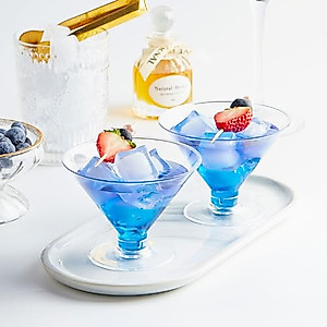Kucoele 40 PCS Mini Plastic Martini Glasses, 5oz Dessert Cups Disposable Cocktail Glasses Party Glasses Drinkware for Wine, Champagne, Margarita