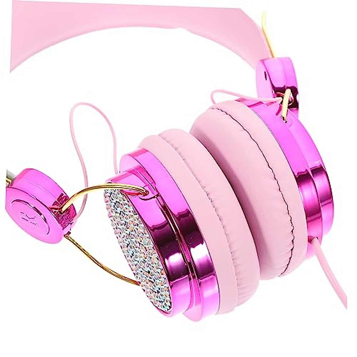 CAXUSD Headset Unicorn Headphones in Ear Wired Headphones Headphones Pink Noise Cancelling Headphones Wired Adjustable Pink Headphones Safe Headphone On Ear Headset