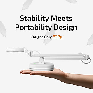 INSWAN INS-2 4K USB 13MP Document Camera with Auto Focus, LED Light, Mic, A3-Size Capture, Compatible with MacOS, Windows, Chromebook for Remote Teaching, Web Conferencing, IWBs, Live Demo