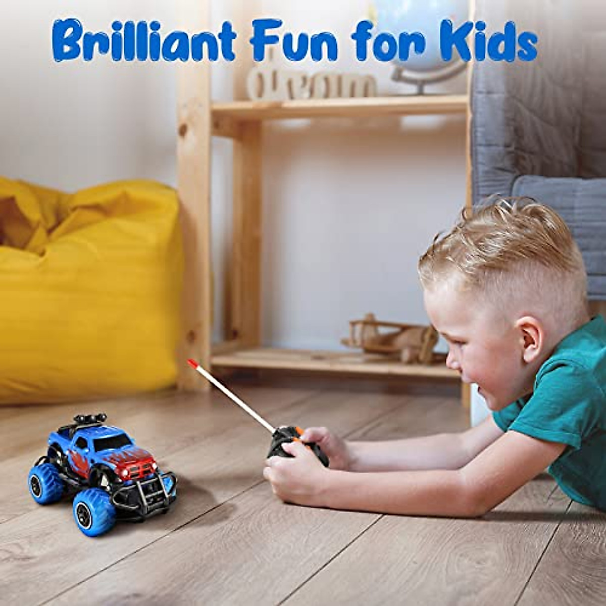 Kizeefun Remote Control Car for Toddlers, Mini RC Car for Kids, Boys and Girls with 1: 43 Scale, 4 Channels, Toy for Toddlers and Kids 3, 4, 5,6, 7, 8 Year Old (4 AA Batteries Included)