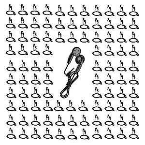 Everyday Wholesale Lots Black Earbuds Bundle Bulk in-Ear Earphones 124 Pack