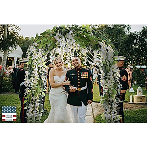 CB Gypsy 10 Pcs (60ft Total) Wisteria Artificial Flower Garland, Fake Wisteria Vine Leaves Silk Hanging Flowers for Home Garden Outdoor Ceremony Wedding Arch Floral Party Decor (White)