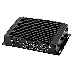 HUNSN Industrial PC, Fanless Mini Computer, IPC, Windows 11 or Linux Ubuntu, 4G, WOL, Watchdog Supported, Intel I5 8250U 8260U, IM06, 2 x LAN, GPIO, 6 x COM RS232 422 485, 8G RAM, 128G SSD