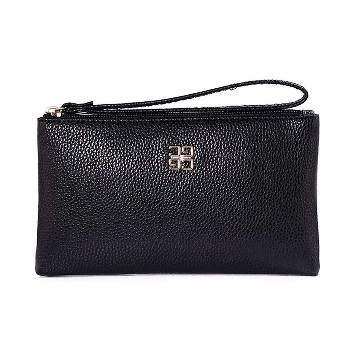 RBKLO Clutch Wristlet Women's,Crossbody Clutch Wallet Purse Wristlet,Leather Wristlet Clutch Wallet,Multi Card Organizer Wallet Purse(Black)