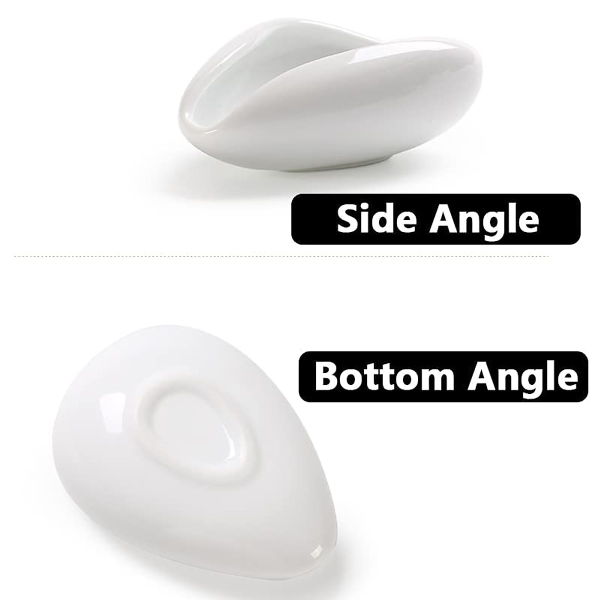 Ulirds Coffee Beans Dosing Cup,Weigh Coffee Bean Container,Pure White Ceramic Tea Vessel,Loose Tea and Flower Petals Tea Set,Well Made Cha He