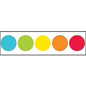 Schoolgirl Style - Twinkle Twinkle You're A STAR! Rainbow Big Dots Straight Borders