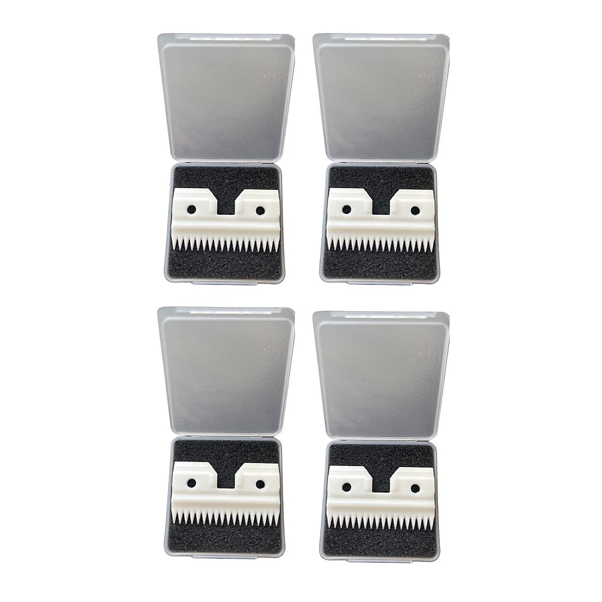 XCEL Ceramic Coarse Pet Replacement Cutter Blade Compatible with Fast-Feed, Andis, Oster A5, and Walh KM Series (4 Pack)