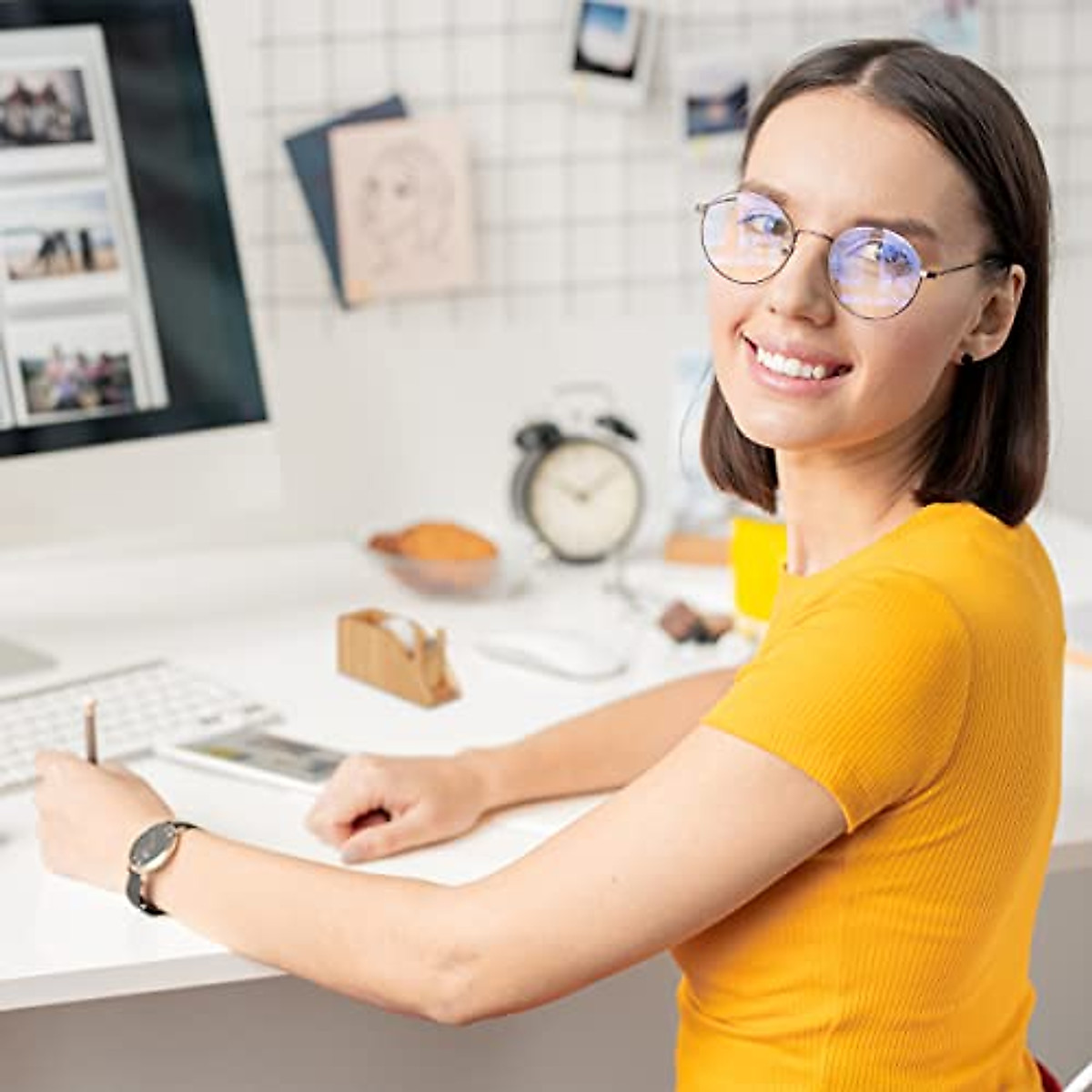 Relaxdays Adhesive Dispenser, Sticky Tape Holder for 25 mm Rolls, with Cutting Blade, Crafts, Natural, 5.5 x 12 x 4.5 cm, Bamboo, Metal