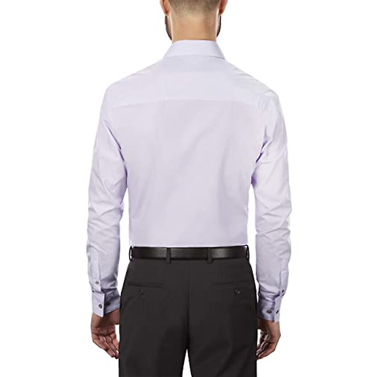 Kenneth Cole Unlisted Men's Dress Shirt Slim Fit Solid, Lilac, 15"-15.5" Neck 34"-35" Sleeve
