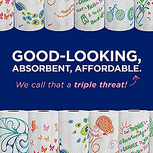 Sparkle Paper Towels, Spirited Prints, Pick-a-Size, 6 Count of 110 Sheets Per Roll, 110 Sheets (Pack of 6)