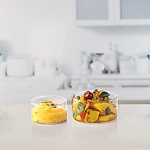 Borosil Small Glass Bowls, 6 Oz, Set of 6, Clear Glass Ramekin, Lightweight Katori Bowls for Kitchen, Heat Resistant, Glass Prep Bowls, Glass Desserts Cups, Condiment Bowls, Freezer &amp; Dishwasher Safe