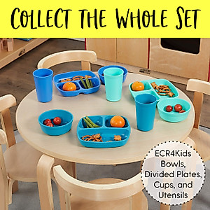 ECR4Kids My First Meal Pal Drinking Cups, Kids Plastic Tableware, Stackable And Dishwasher Safe, Stackable Tumblers For Baby, Toddler And Child Feeding, 3-Pack - Tropical