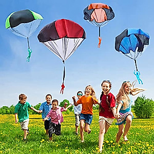 Parachute Toys for Kids, Tangle-Free Throwing Toy Parachute Men, Outdoor Toys Flying Toys for Boys Girls Birthday Gifts Christmas Stocking Stuffers Party Favors Easter Basket Stuffers 3 Pieces Set (Y