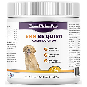 PiccardNaturePets Shh Be Quiet Calming Aid Dog Supplement 60 Soft Chews