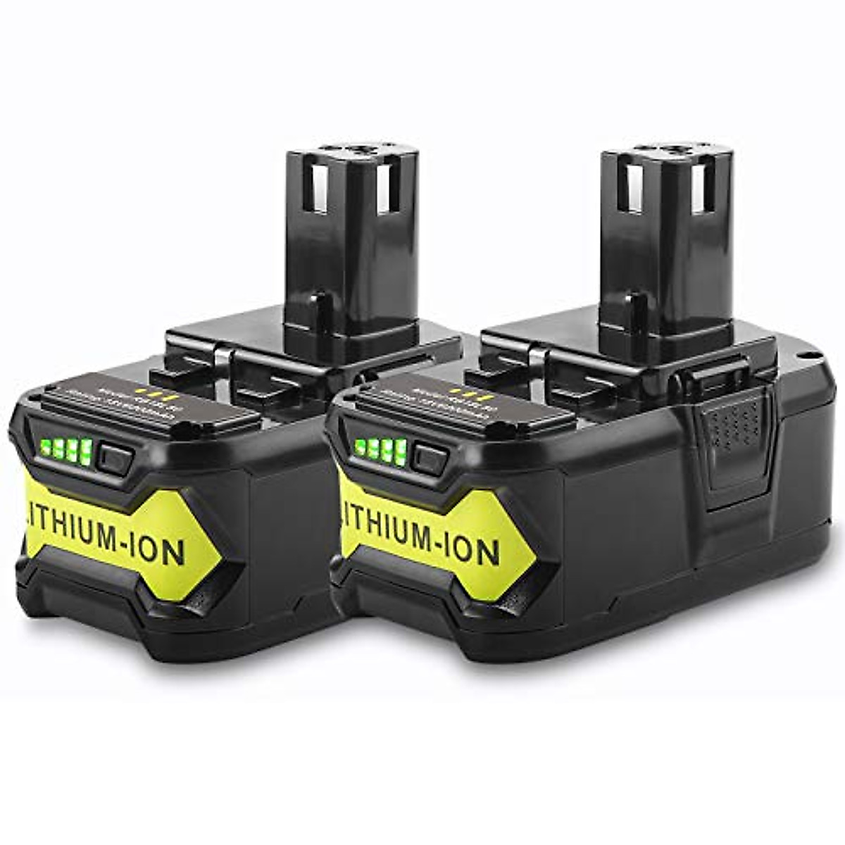 Labtec 2 Packs RB18L50 18V 6000mAh Lithium Battery Replacement for Ryobi 18V BPL-1815 BPL-1820G BPL1820 BPL18151 P102 P103 P104 P105 P107 P109 P122 Cordless Power Tools with LED Indicator
