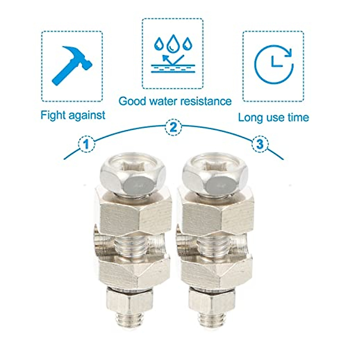 Scicalife 2pcs Solar Panel Grounding Lug Solar Grounding Clip for RV Boat Off Gird Roof Installation Earthing Lug Cable Clamp Wiring Frame Clip Supply