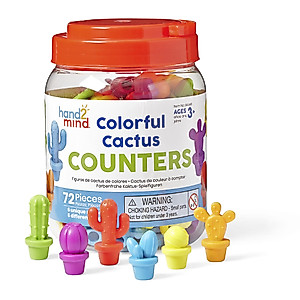 hand2mind Colorful Cactus Counters, Counters for Kids Math, Cactus Toys for Kids, Counting Toys, Color Sorting Toys, Math Manipulatives Kindergarten, Montessori Math Materials, Easter Egg Fillers