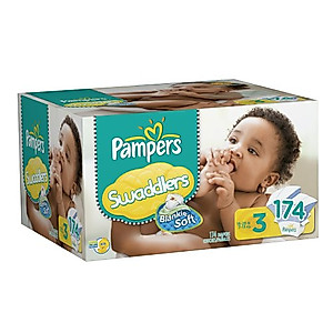 Pampers Swaddlers Diapers, Size 3, 174 Count