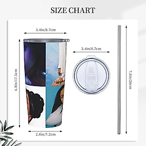 LAZHANG Mariah Music The Scientist Stainless Steel Insulated Car Sippy Cup With Lid Travel Mug for Cold Hot 20 oz