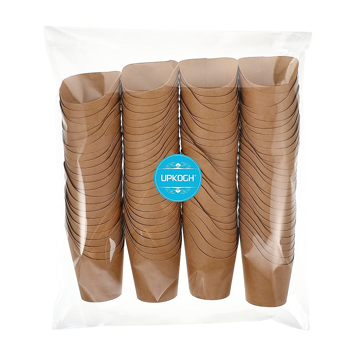 UPKOCH 100Pcs French Fries Cups Disposal Paper Charcuterie Holder Waffle Ice Cream Cups Cupcake Wrappers for Wedding Birthday Party Celebrations Festivals