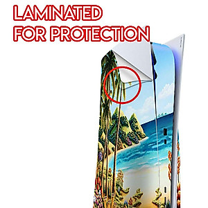 ITS A Skin Skins Compatible with Sony Playstation 5 Console Disc Edition - Protective Decal Overlay Stickers wrap Cover - Beach Water Palm Trees
