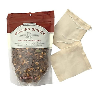 World Market Mulling Spices 6 oz and 2 Mulling Spice Bags, Mulling Spices for Apple Cider and Wine, 3