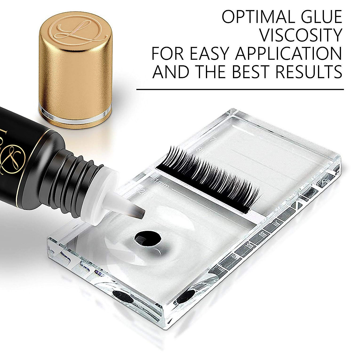 8-9 Weeks Retention/Volume Eyelash Extension Glue/Platinum Extra Strong LONRIS Lash / 0.5-1 Sec Drying time/Maximum Bonding/Semi-Permanent Extensions Supplies/Professional Use Black Adhesive (5 ML)