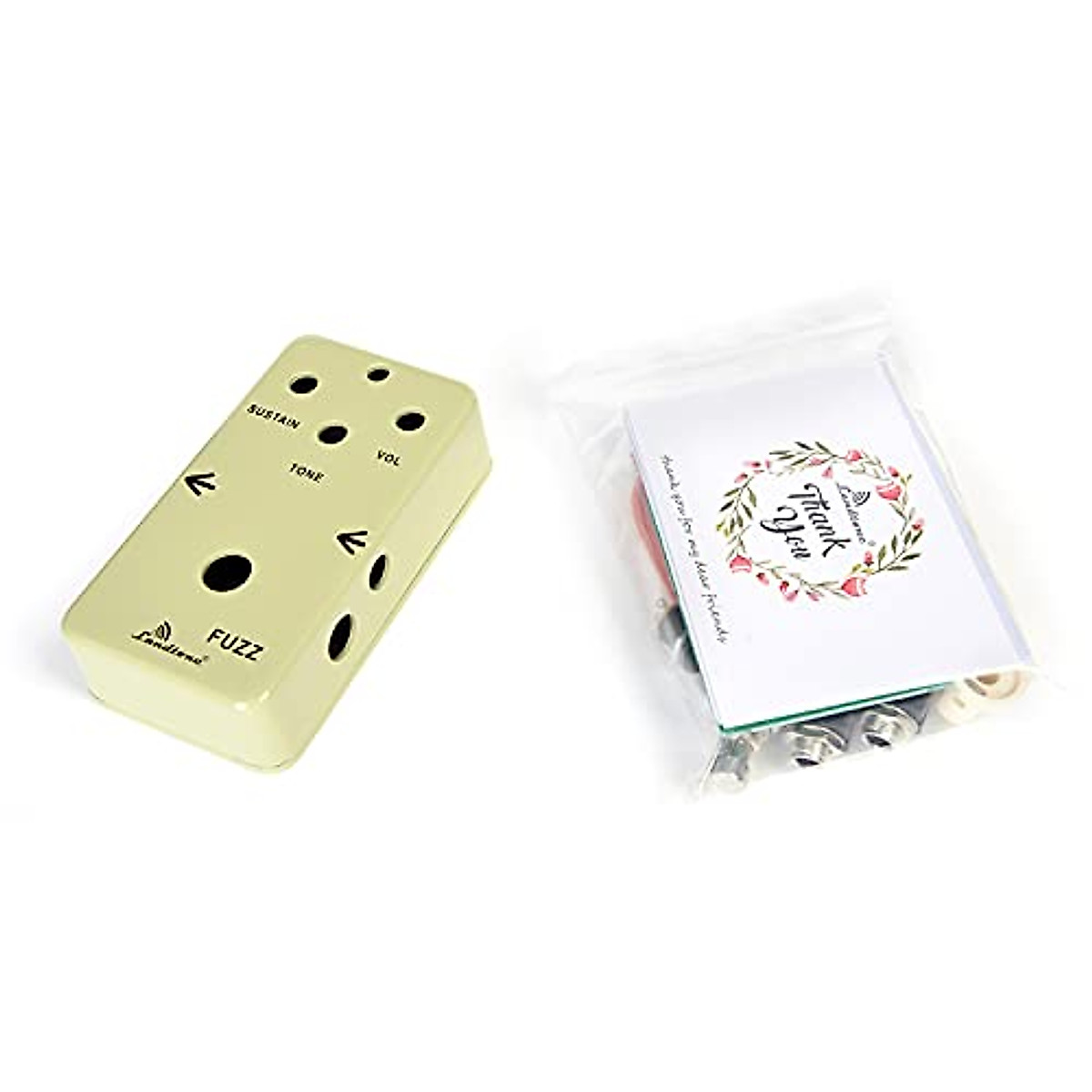 LANDTONE DIY Fuzz Guitar Pedal Kits With 1590B Style Aluminum Box and 3PDT Foot Switch True Bypass (LT-FZ-S01)