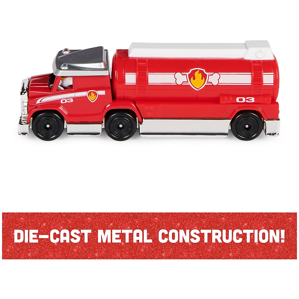 Paw Patrol, True Metal Chase, Marshall and Skye Collectible Big Truck Pups Toy Trucks (Amazon Exclusive) 1:55 Scale, Kids Toys for Ages 3 and up