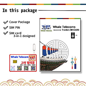 Whale Telecoms Korea Travelers SIM card/7days/Unlimited Data/High-Speed and Safe Local Network