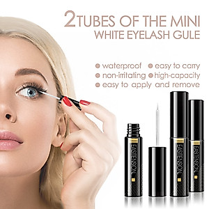 EASITENSION DIY Eyelash Extension, 3D Effect Glue Bonded Band Cluster Lashes Individual Lash Clusters Volume Lashes Set, At Home Eyelash Extension, C curl Lashes Pack 12mm,14mm (KIT)