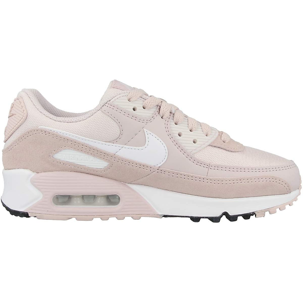 NIKE Women's Race Running Shoe, Barely Rose White Black, 7