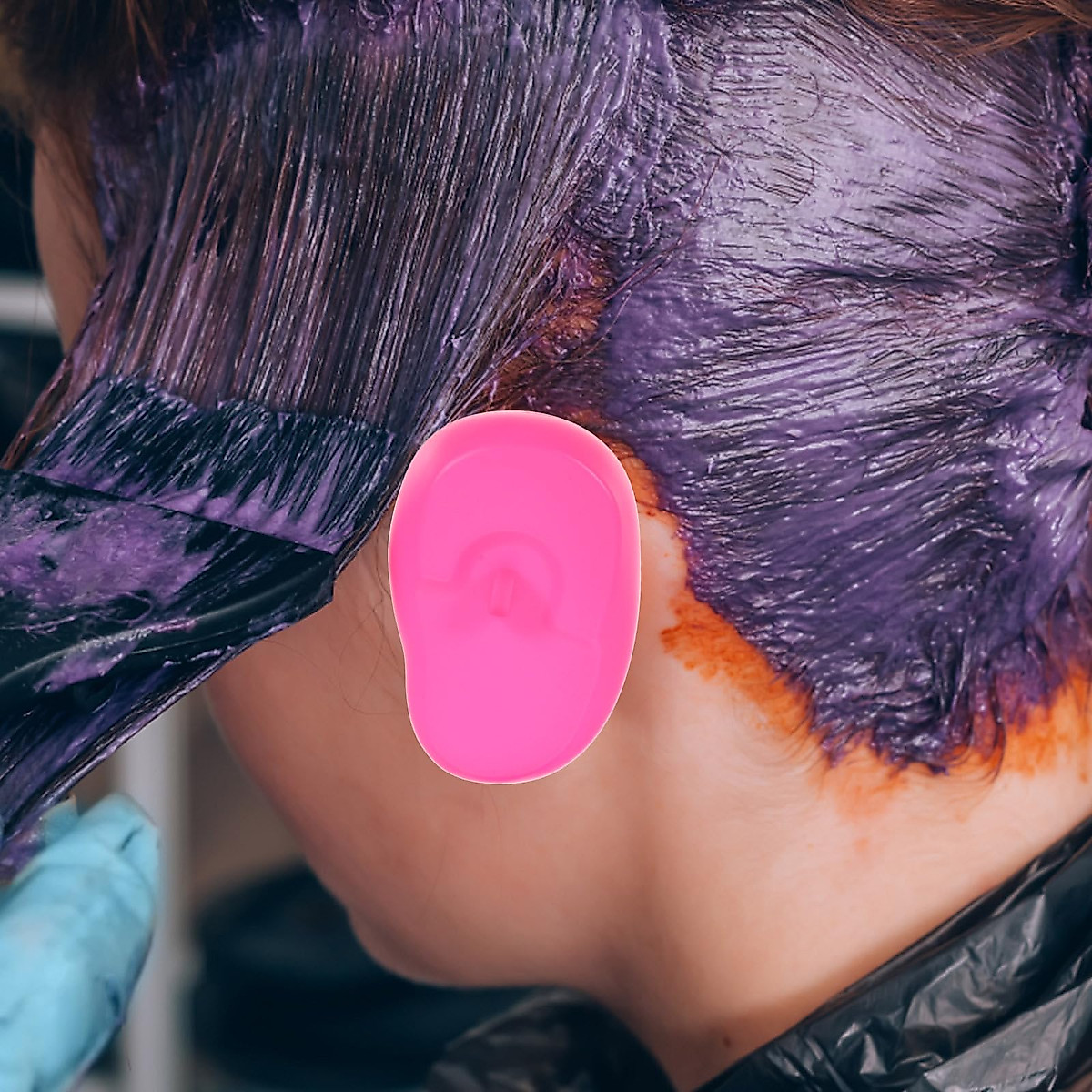 3 Pairs Hairdressing Ear Cover Professional Silicone Hair Dye Earmuffs Ear Protector Ear Cover for Salon Home Hair Dye Shower Bathing