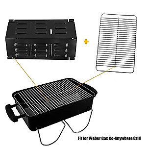 AJinTeby Porcelain Enameled Flavorizer Bars Grates Replacement for Weber 9201 and Gas Go-Anywhere Grill