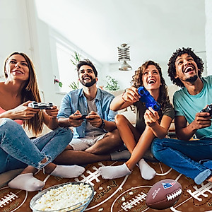 3PCS Football Tablecloths for Football Party Decorations Plastic Disposable Touchdown Football Game Day Party Table Covers for Rectangle Tables Birthday Party Superbowl Decorations, 54 x 108 Inches