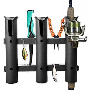 YETI & RTIC Cooler Fishing Rod Holder - 3 Link Fishing Rod Rack for Boat, Kayak Fishing Accessories with Tie-Down Slot