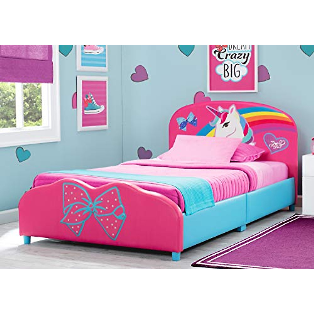 Delta Children Upholstered Twin Bed, JoJo Siwa